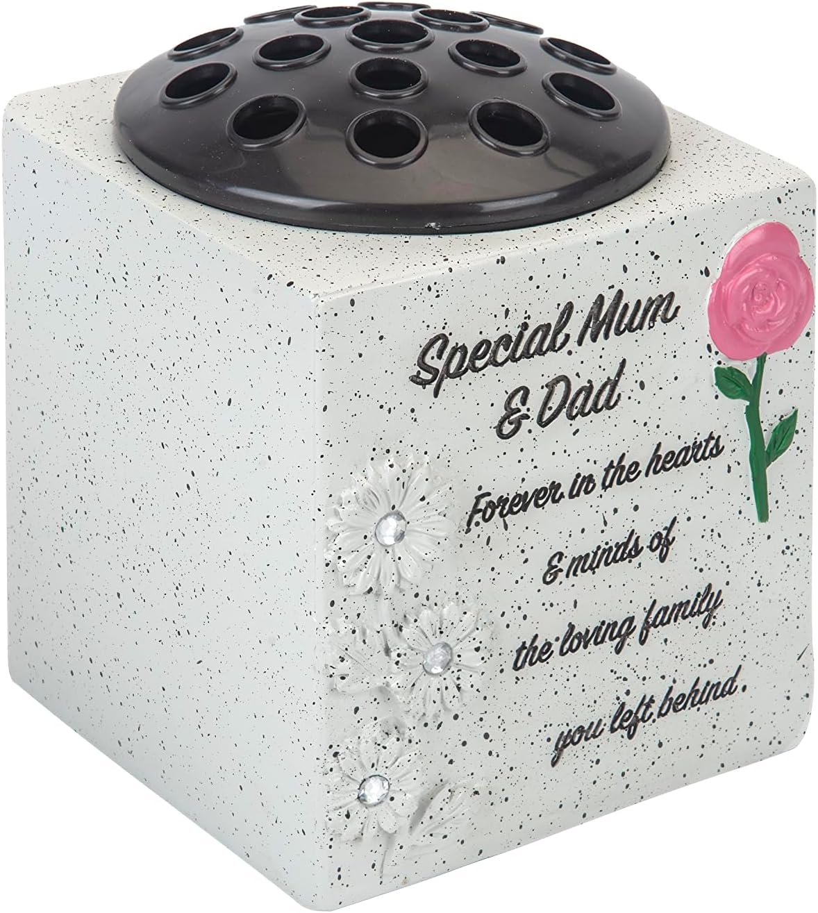 Special Mum & Dad Grave Flower Pot Vase – Memorial Ornament with ...