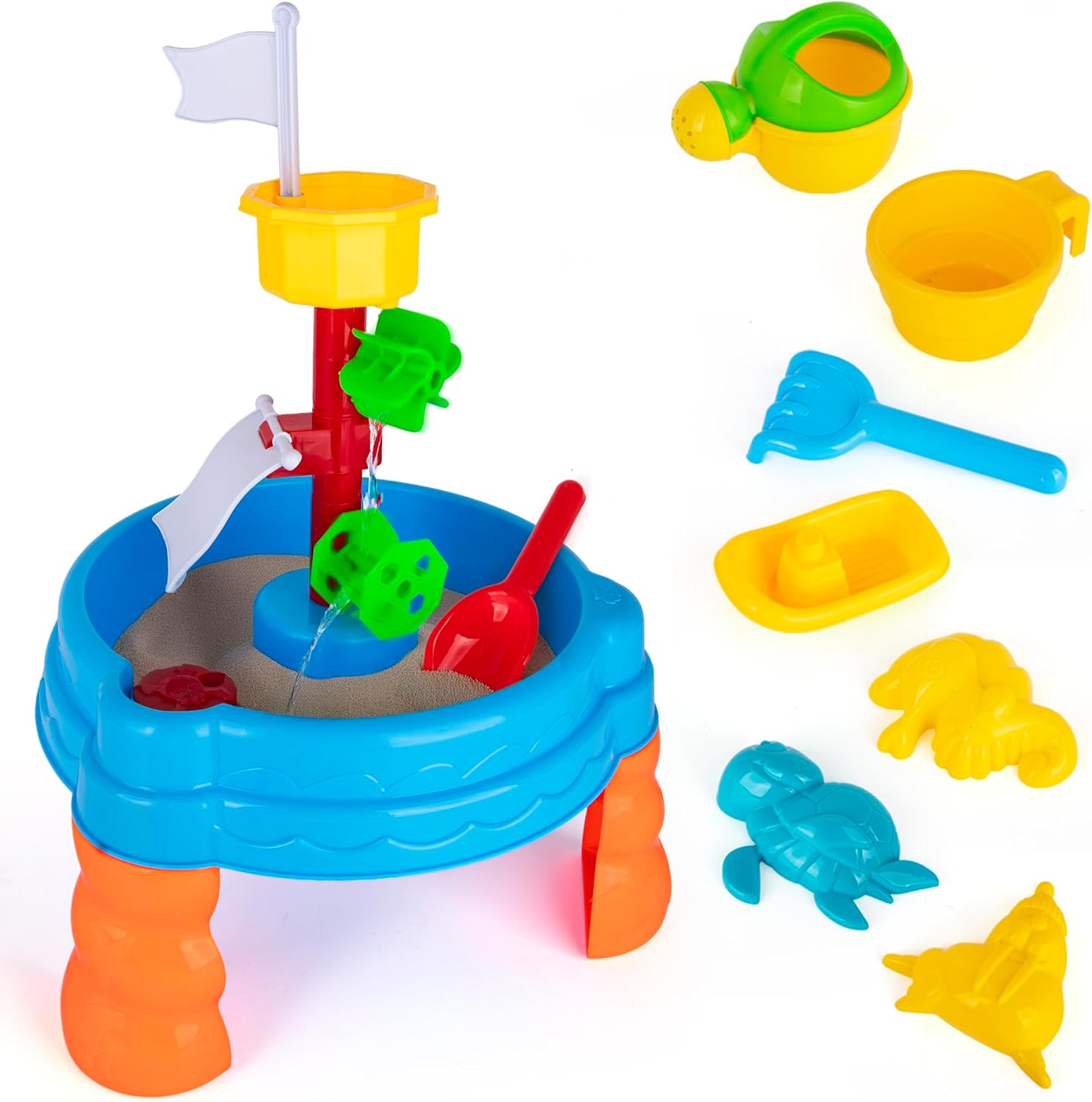 Amazon.com: ArtCreativity 2 in 1 Sand and Water Table for Kids - Summer ...