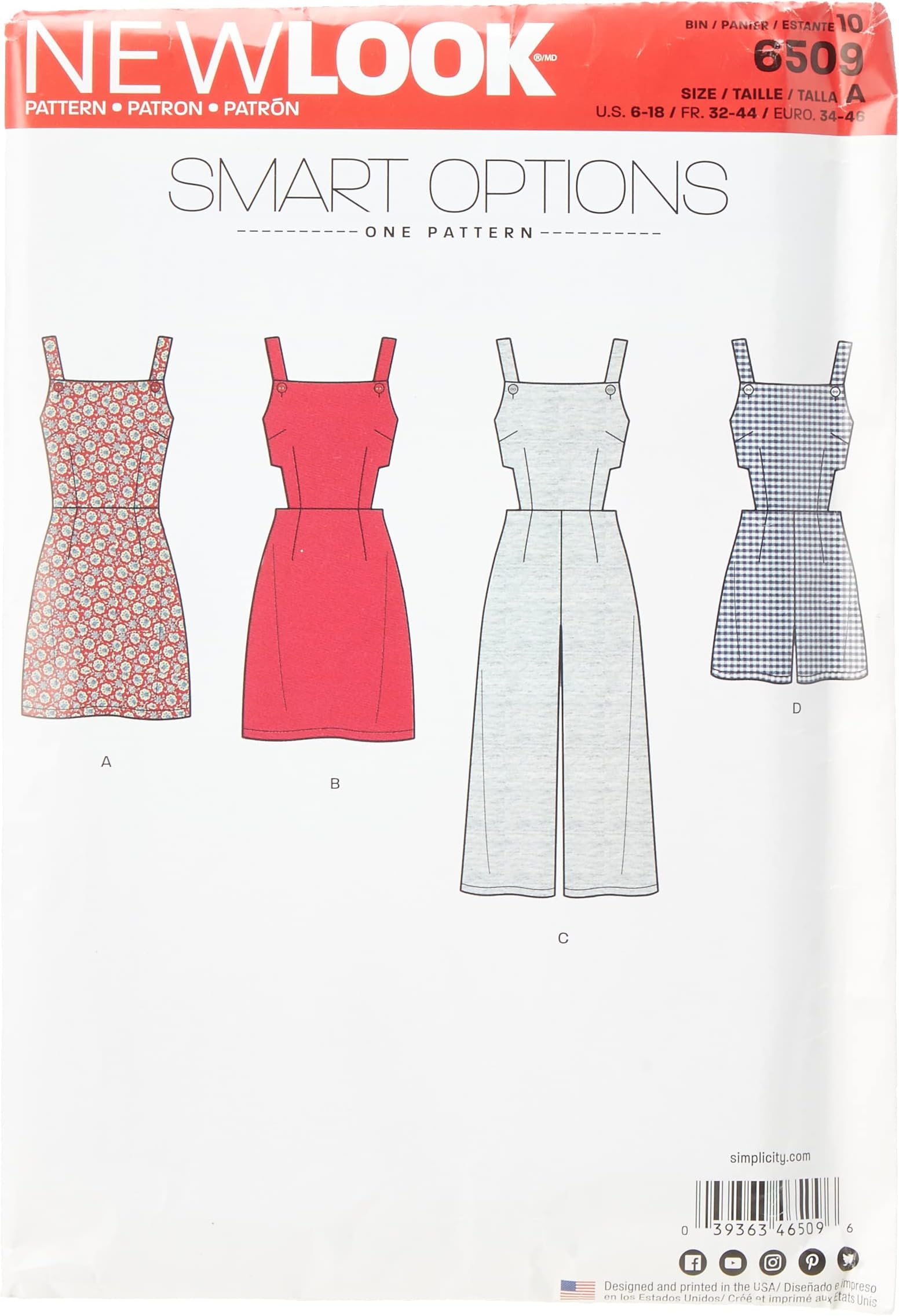 New Look Sewing Pattern 6347 - Misses Dresses Sizes: A (10 12 14 16 18 ...