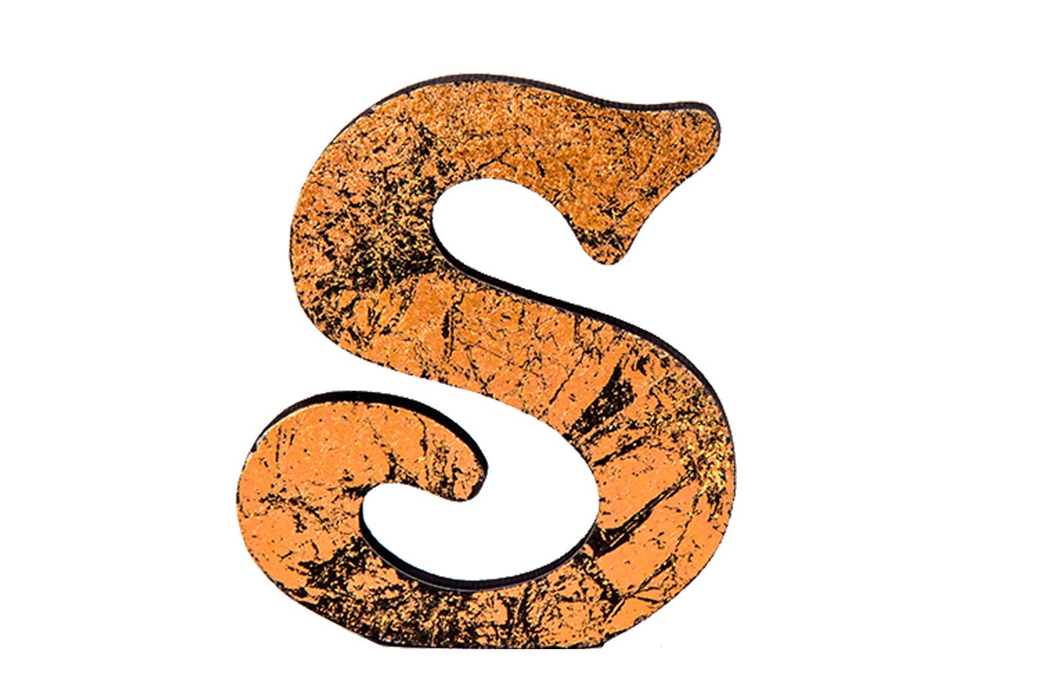 Buy Metallic Look Large 4inch 11cm Wooden Letters Free-standing A to Z ...