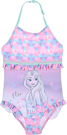 Disney ELSA Swimsuit for Girls, One Piece Swimsuit for Girls, Swimming ...