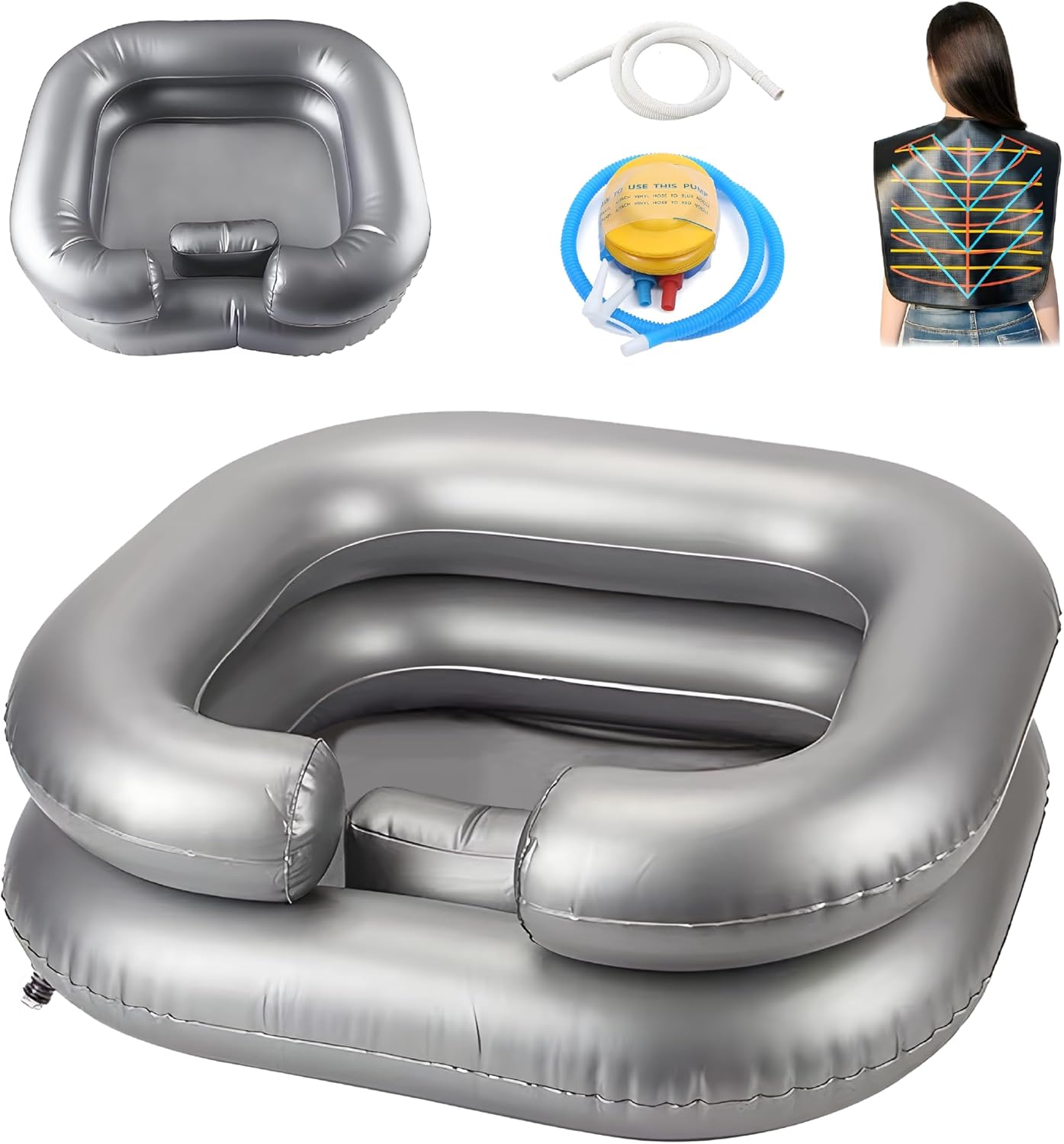 Amazon.com: Portable Inflatable Shampoo Basin - Hair Washing Basin for ...