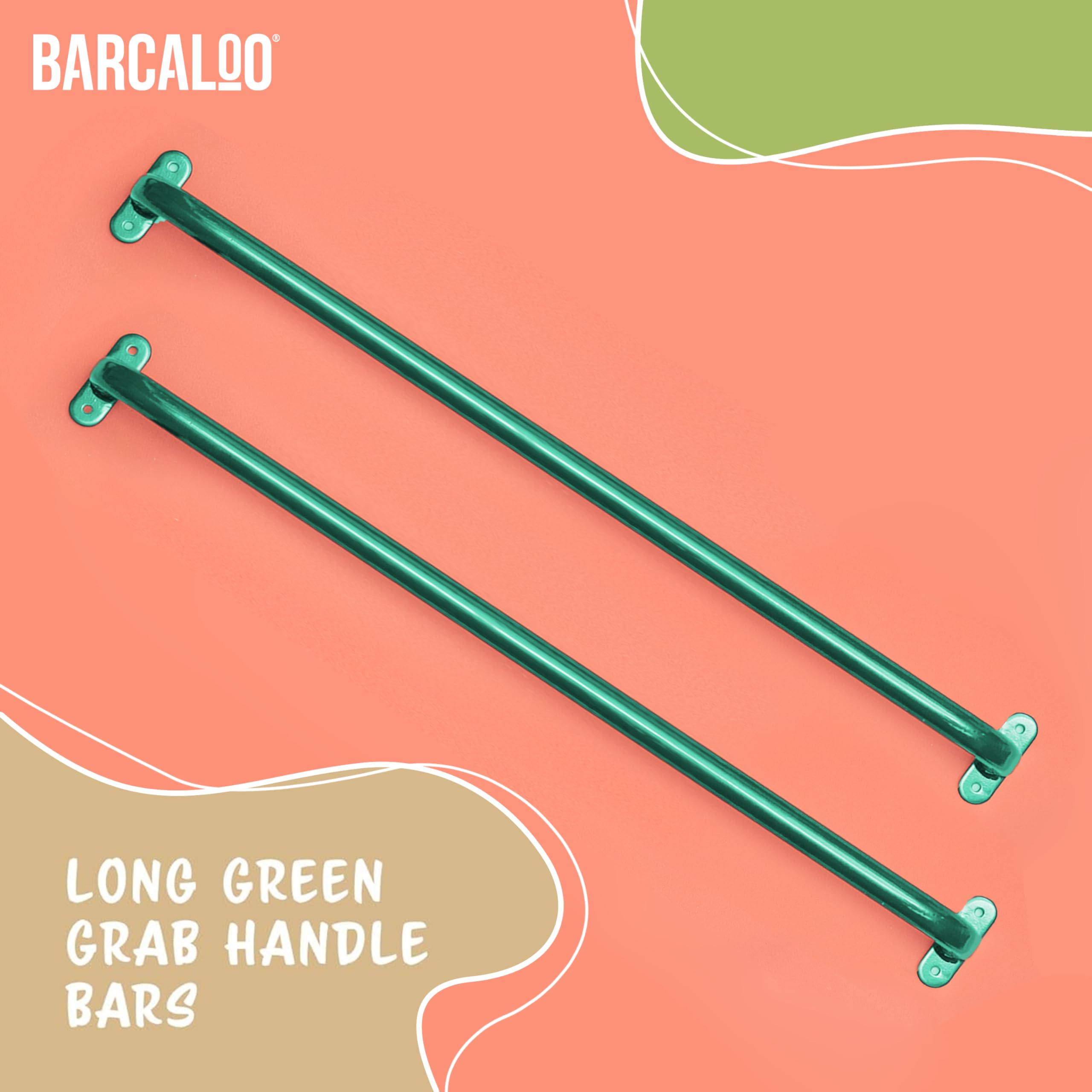 Snapklik.com : 22 Inch Grab Handle Bars For Backyard - Set Of 6, Green ...