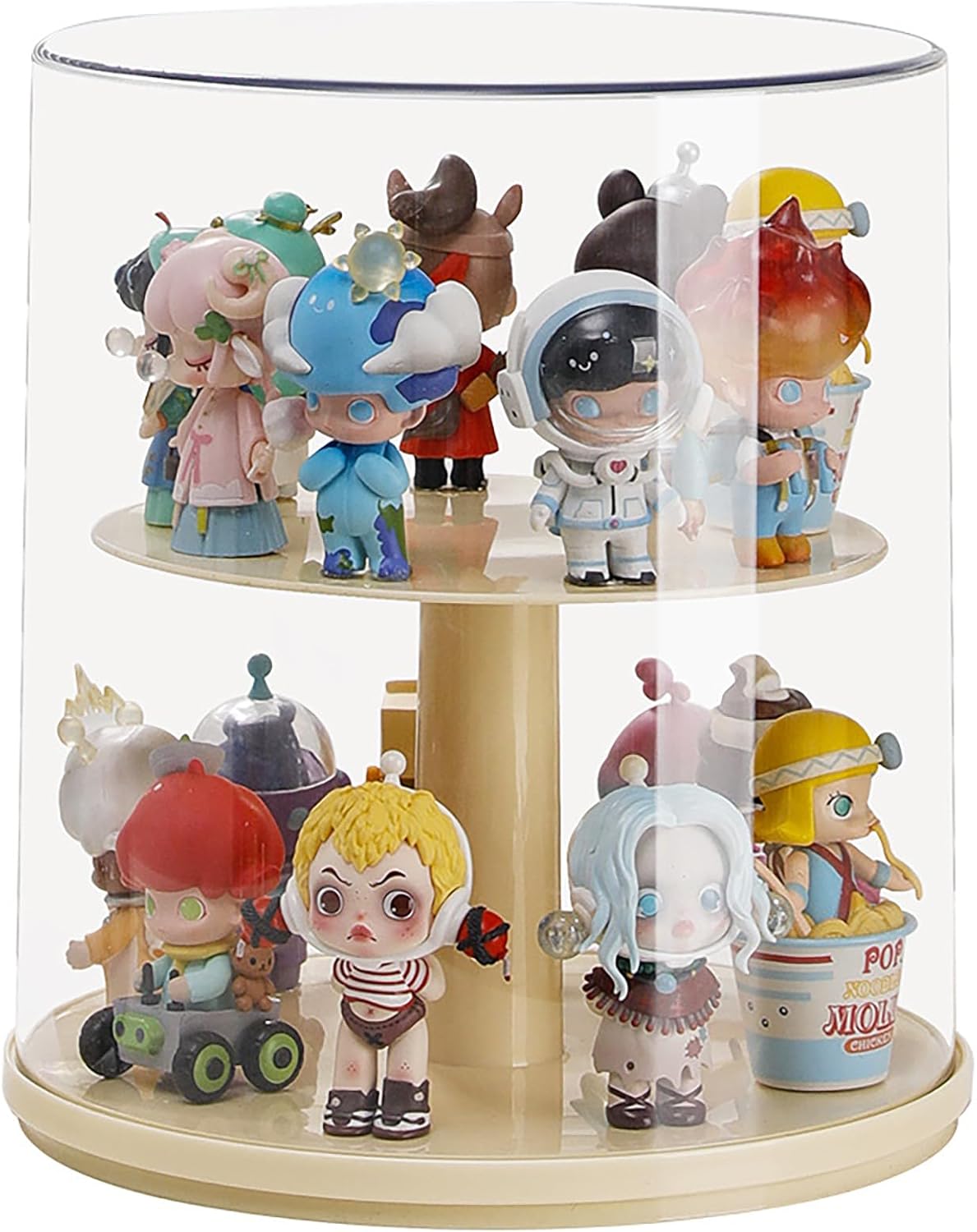 Amazon.com: Clear Figures Display Case with Rotatable Stackable Figures ...