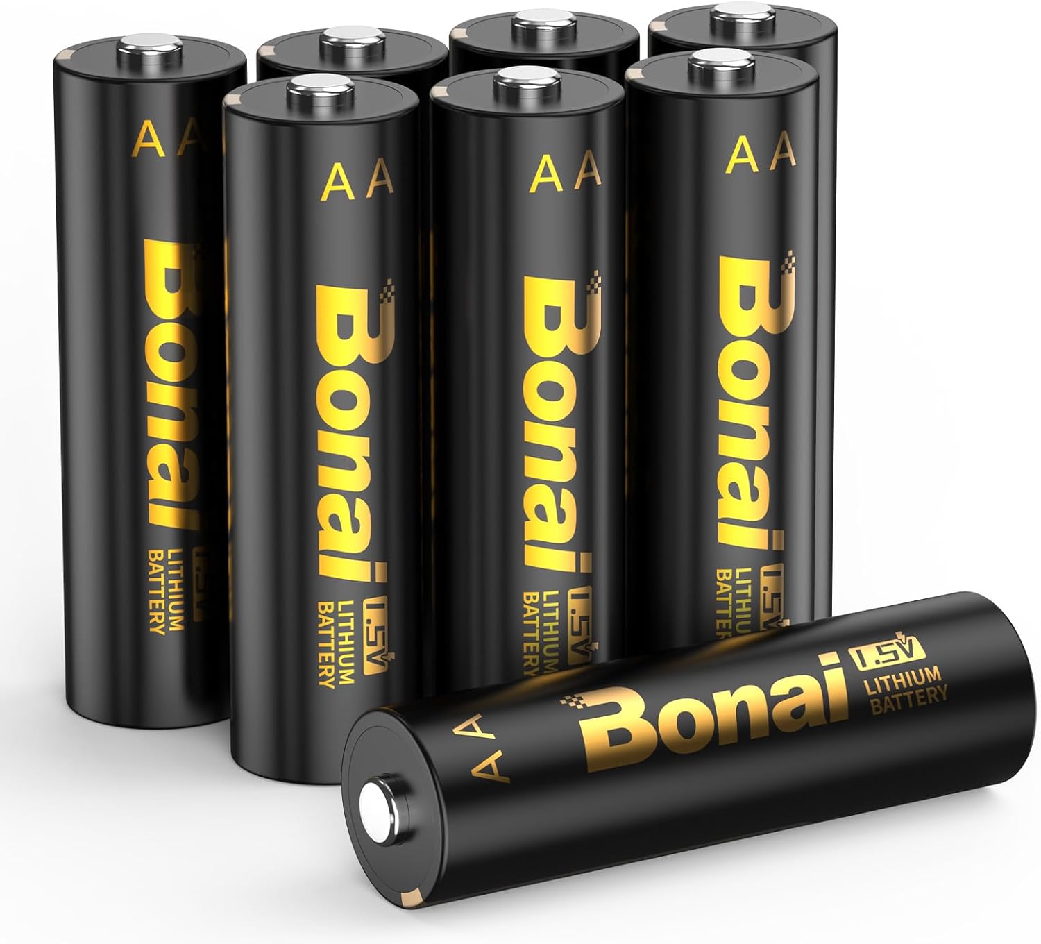 BONAI Lithium Batteries AA, 1.5V 3000mAh Longest Lasting Double A ...