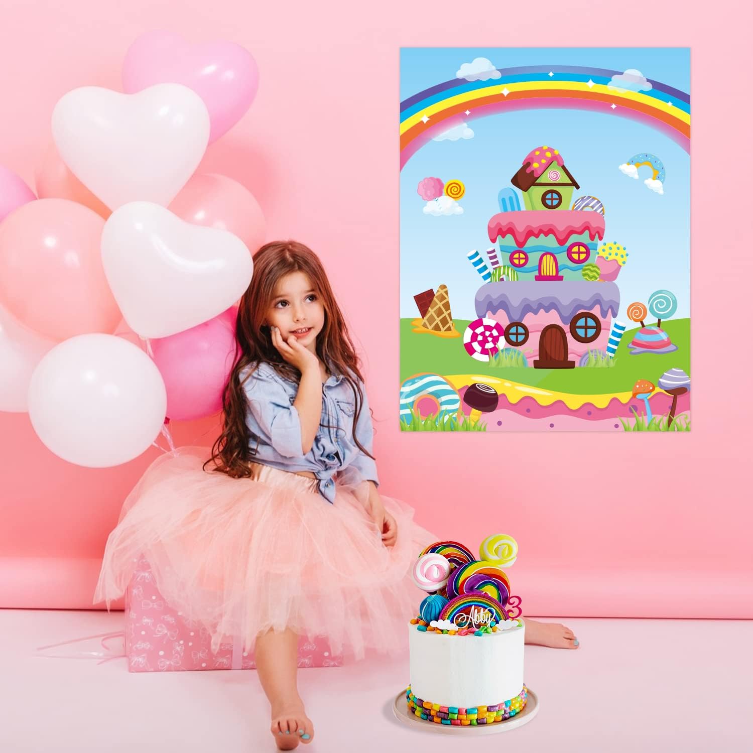 B1ykin Candyland Pin The Tail Games Pin The Candy House on The Cake ...