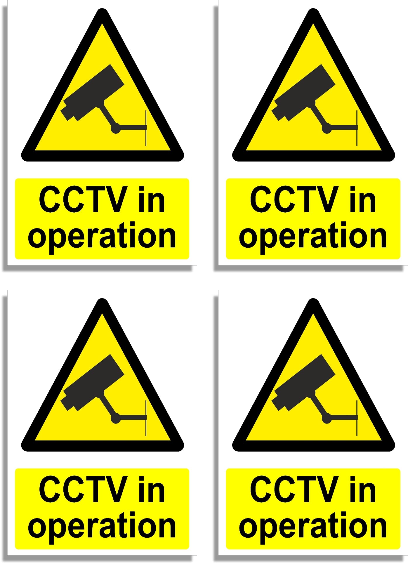 1/2/4/6/10PK CCTV Sign CCTV In Operation Sign CCTV Stickers 20 x 15cm ...