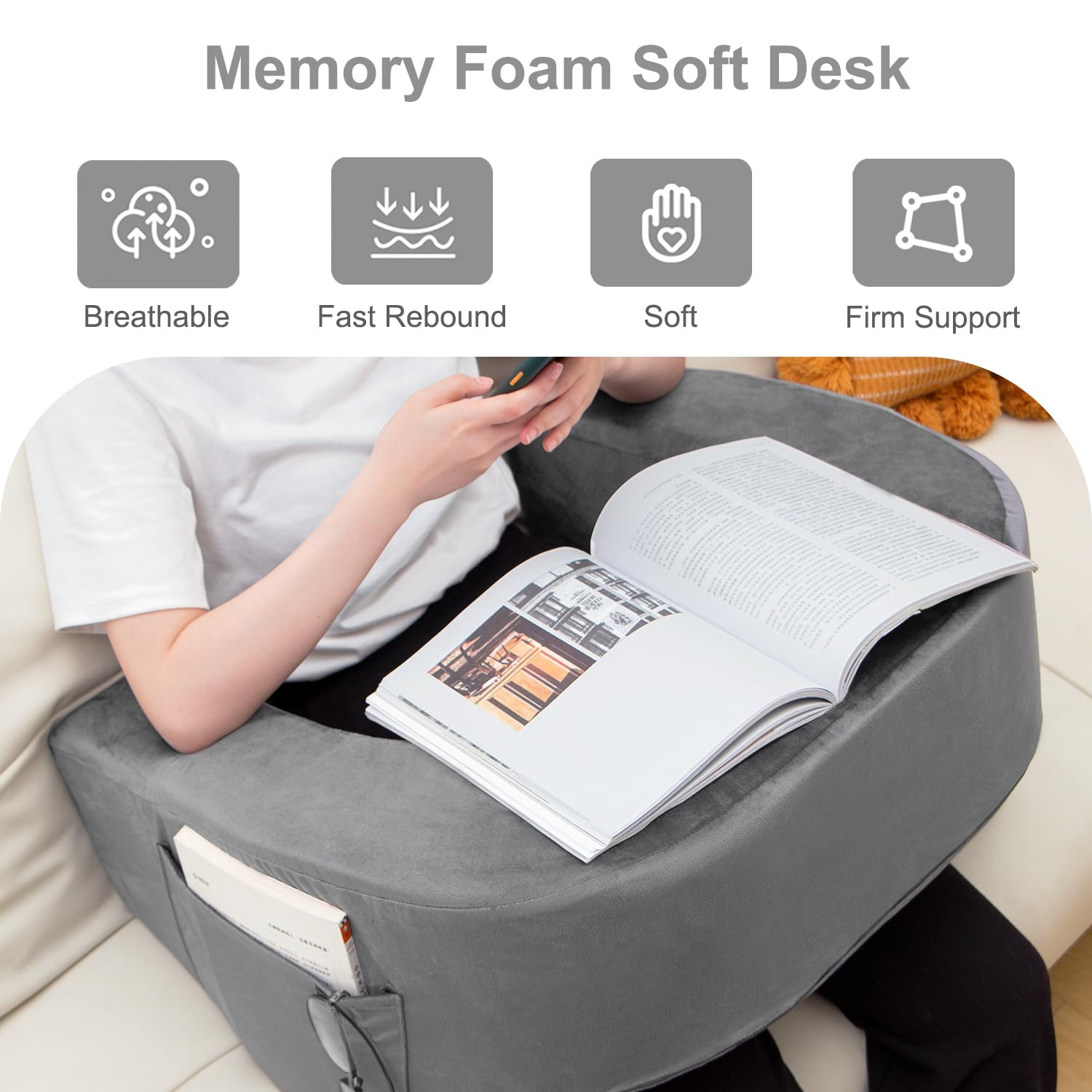 N&V High Density Foam Elbow Pillow, Perfect for Gaming, Smart Phone ...