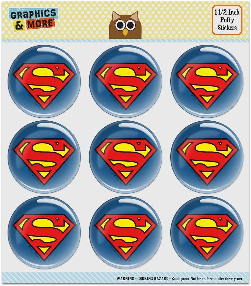 Amazon.com: Superman Classic S Shield Logo Puffy Bubble Dome ...