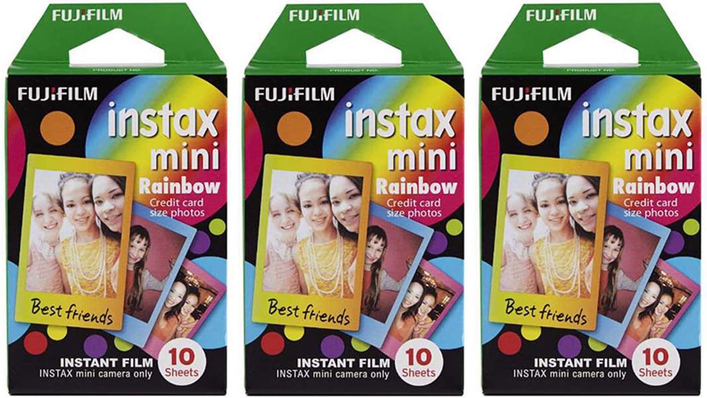 Amazon.com : Fujifilm Instax Mini Instant Film BLACK FRAME 3-PACK ...