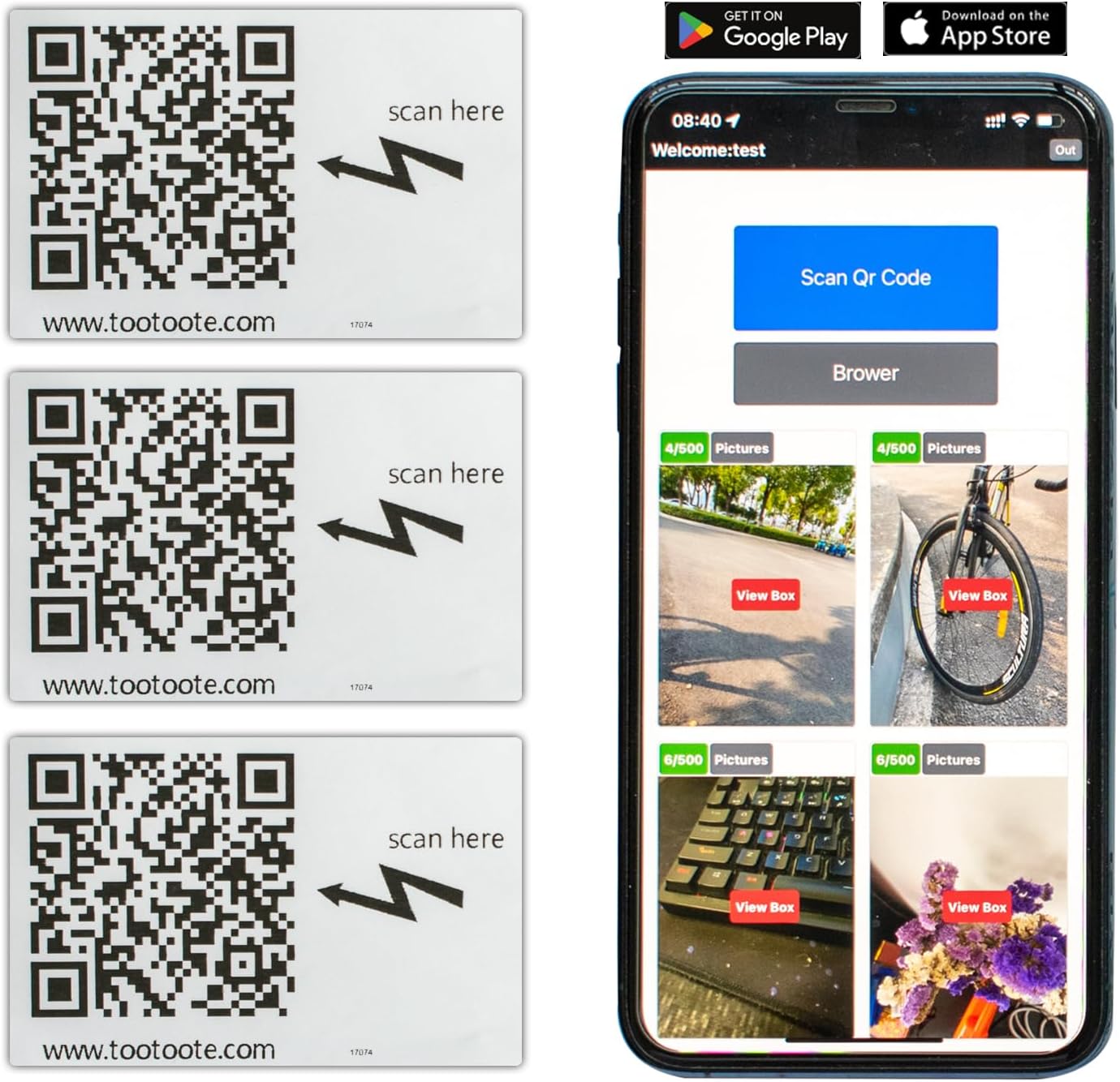 Amazon.com : tootoote qr Code Label for Storage, Smart Storage QR ...