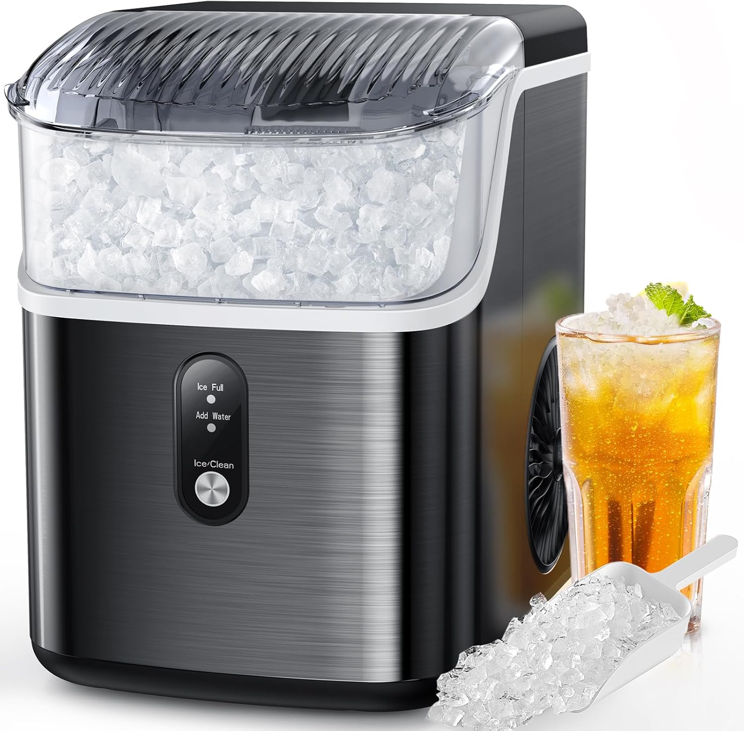 Amazon.com: FREE VILLAGE Nugget Ice Makers Countertop, Pebble Ice Maker ...