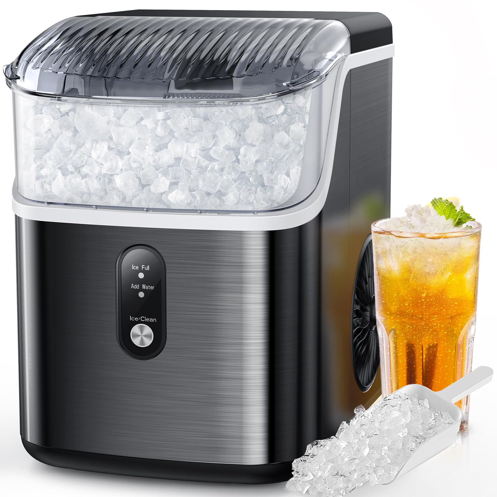 Amazon.com: FREE VILLAGE Nugget Ice Makers Countertop, Pebble Ice Maker ...