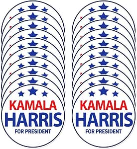 Amazon.com - 20PCS Kamala Harris 2024 Vote Campaign Stickers - 3x3 Inch ...