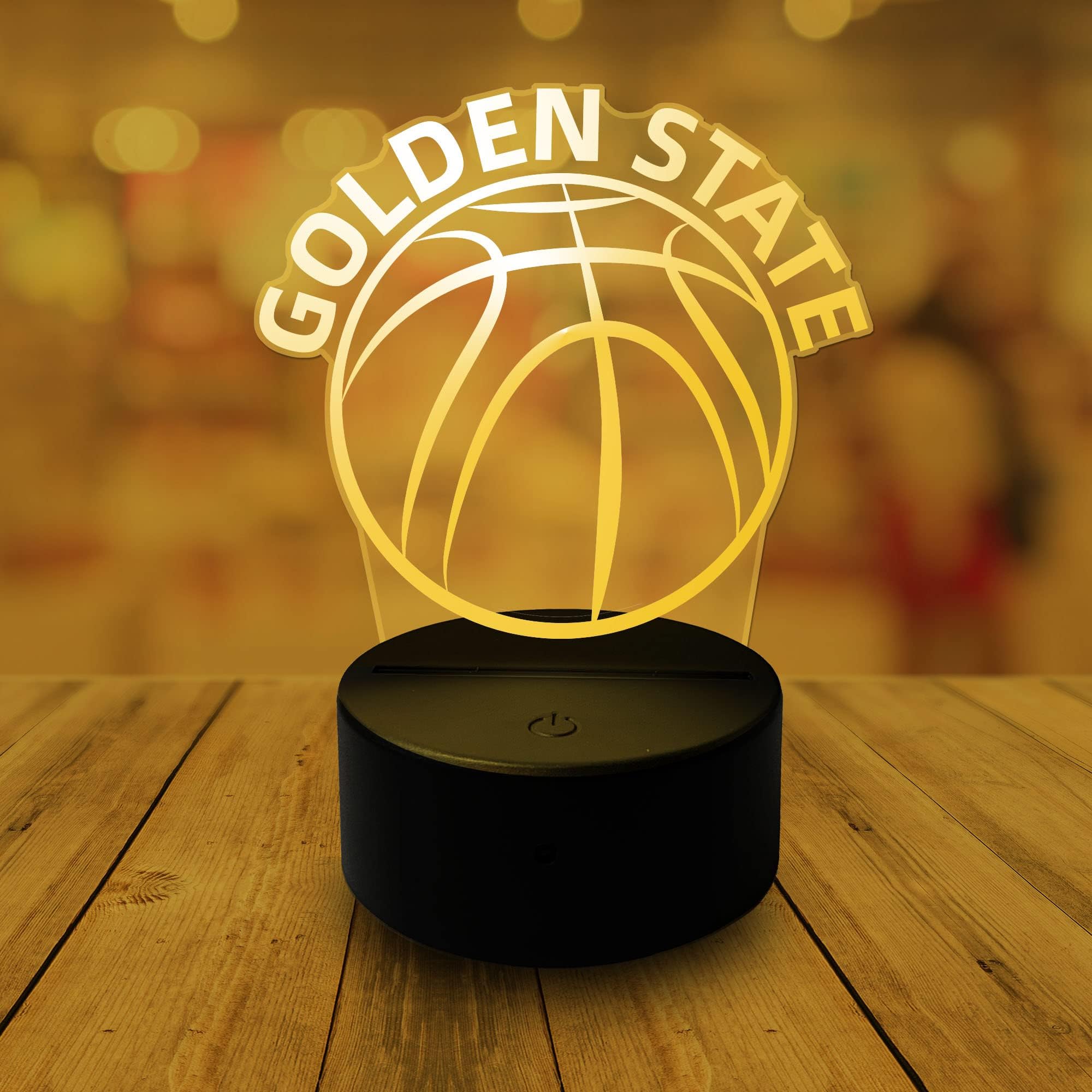 CLORURBANLIVE 3D Basketball Golden State Night Light 3D Illusion Lamp ...