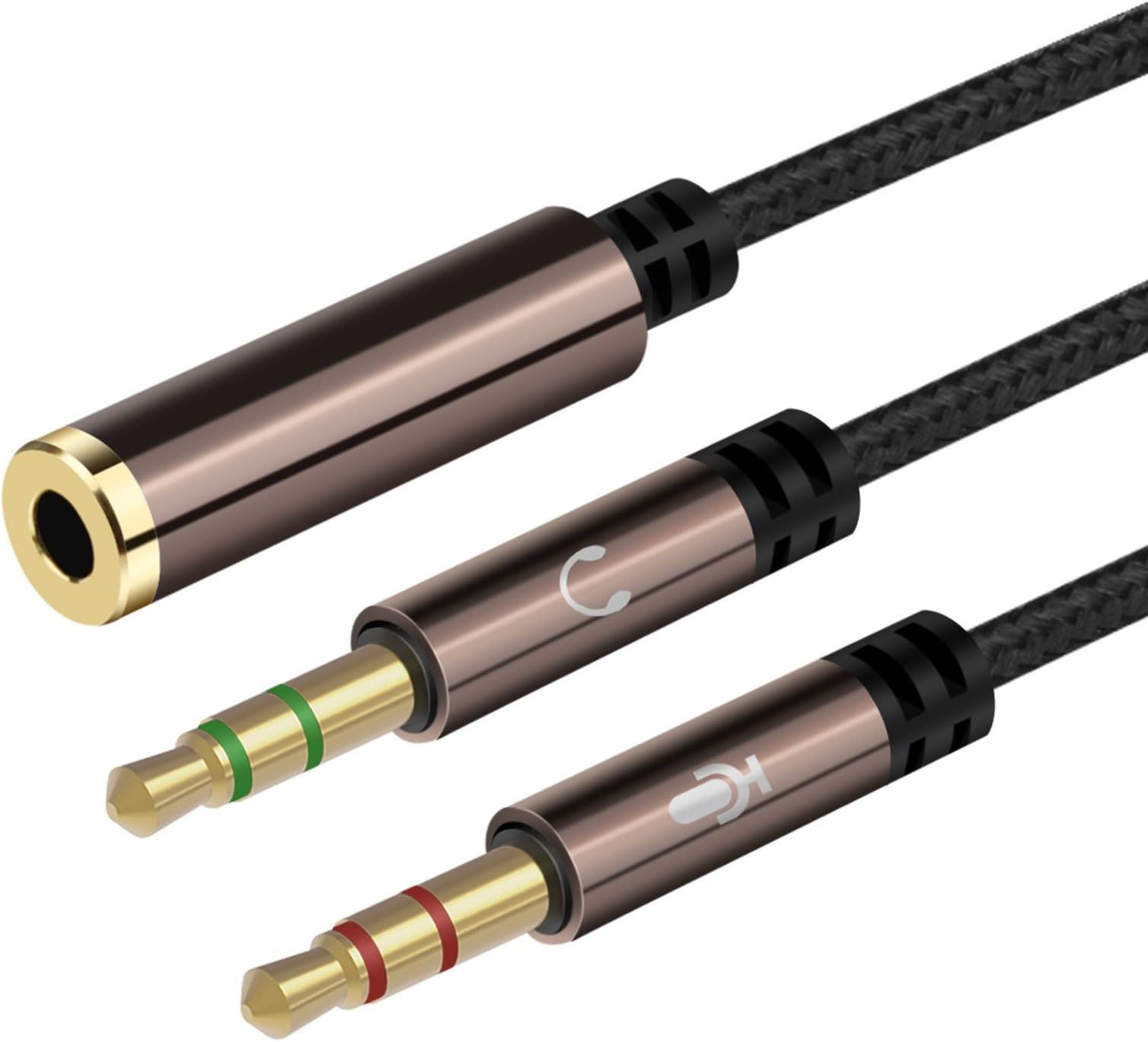 UGREEN Adaptador Mic y Audio, Cable Auxiliar 3.5mm Macho a Doble 3.5mm ...