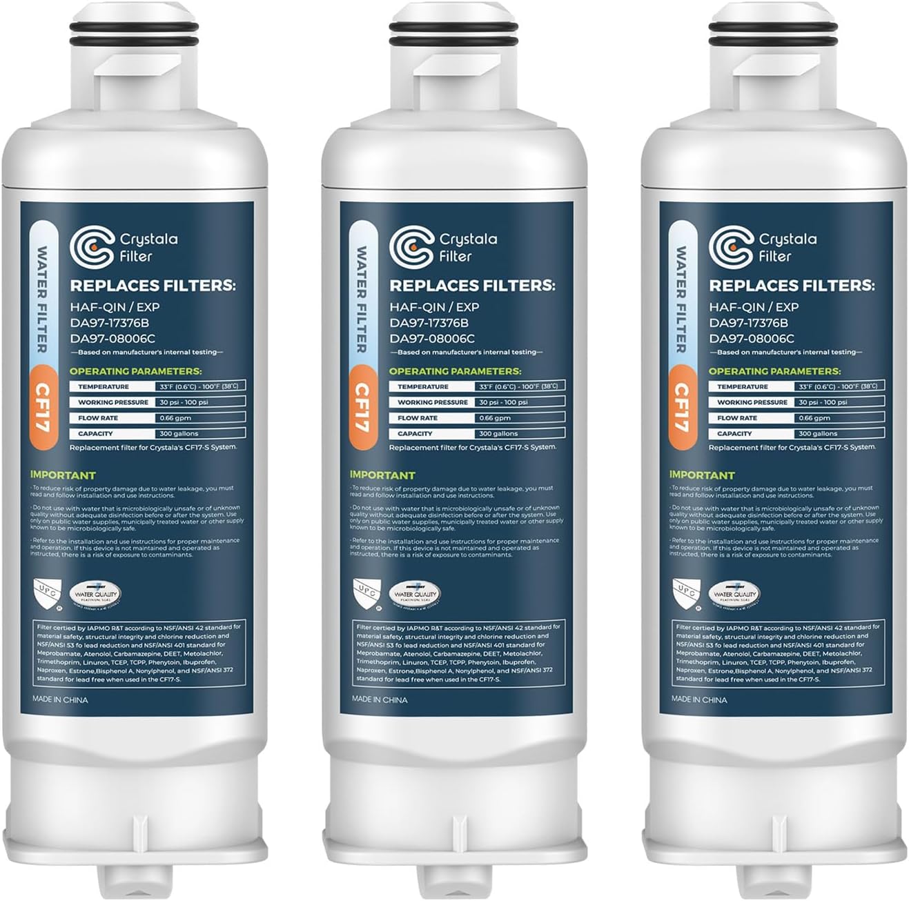 Amazon.com: Crystala Filters Replacement for DA97-17376B Water Filter ...