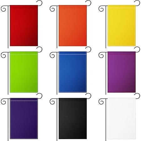 Amazon.com : Mixweer 9 Pcs Solid Color Set Flag 12 x 18 Inch Blank ...