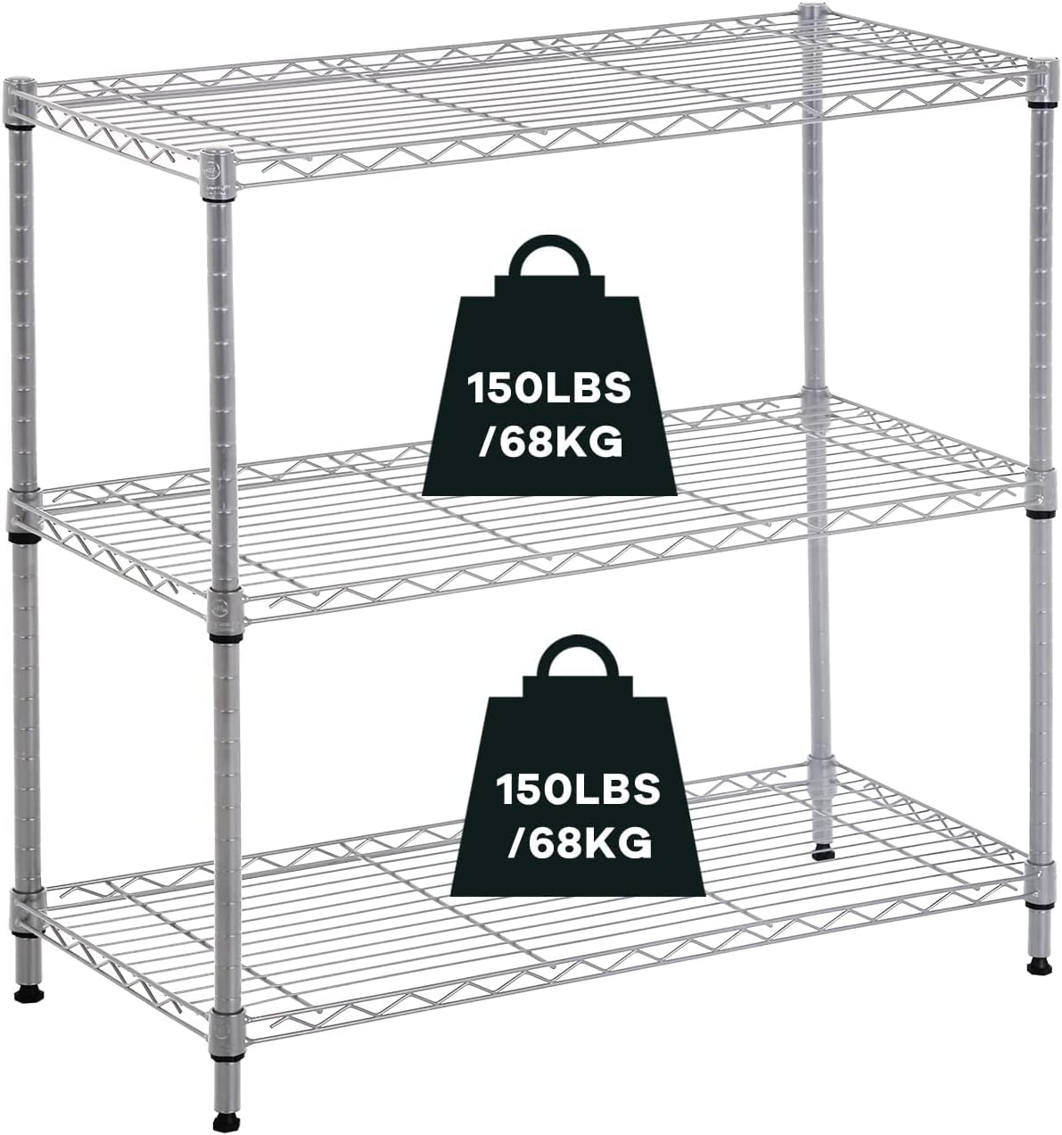 Vogue 4 Tier Wire Shelving Kit 1220X610mm Galvanised Zinc Shelf Storage ...