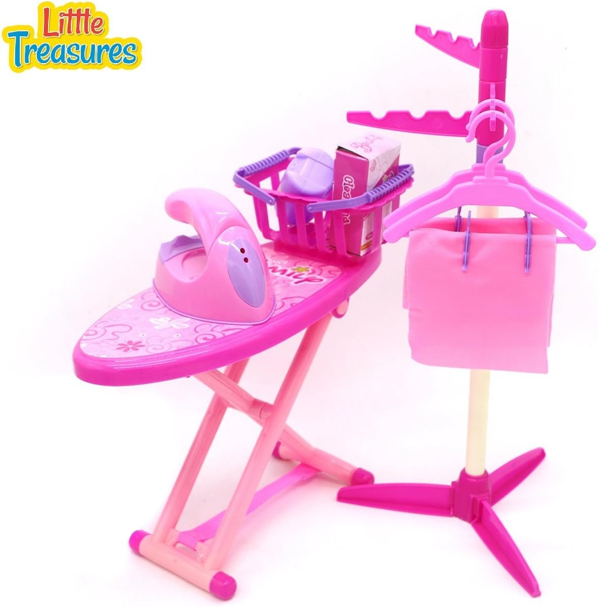 Amazon.com: Little Treasures Miniature Laundry Family Ironing Set Toy ...