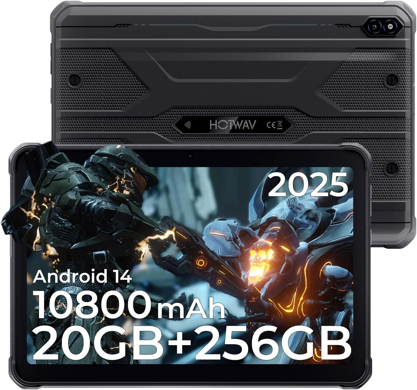 HOTWAV R10 Pro 2025 Tablet Rugerizada Android 14-10.1 pulgadas HD+ ...