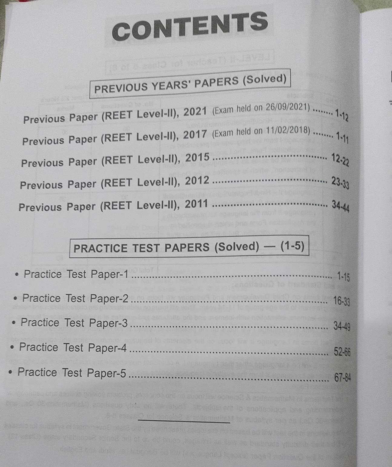 REET: Math & Science Teacher-Level-II (Class 6-8) Previous Years ...