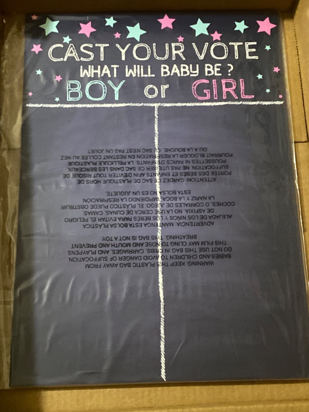 Amazon.com: Gender Reveal Party Board with Voting Stickers : Home & Kitchen