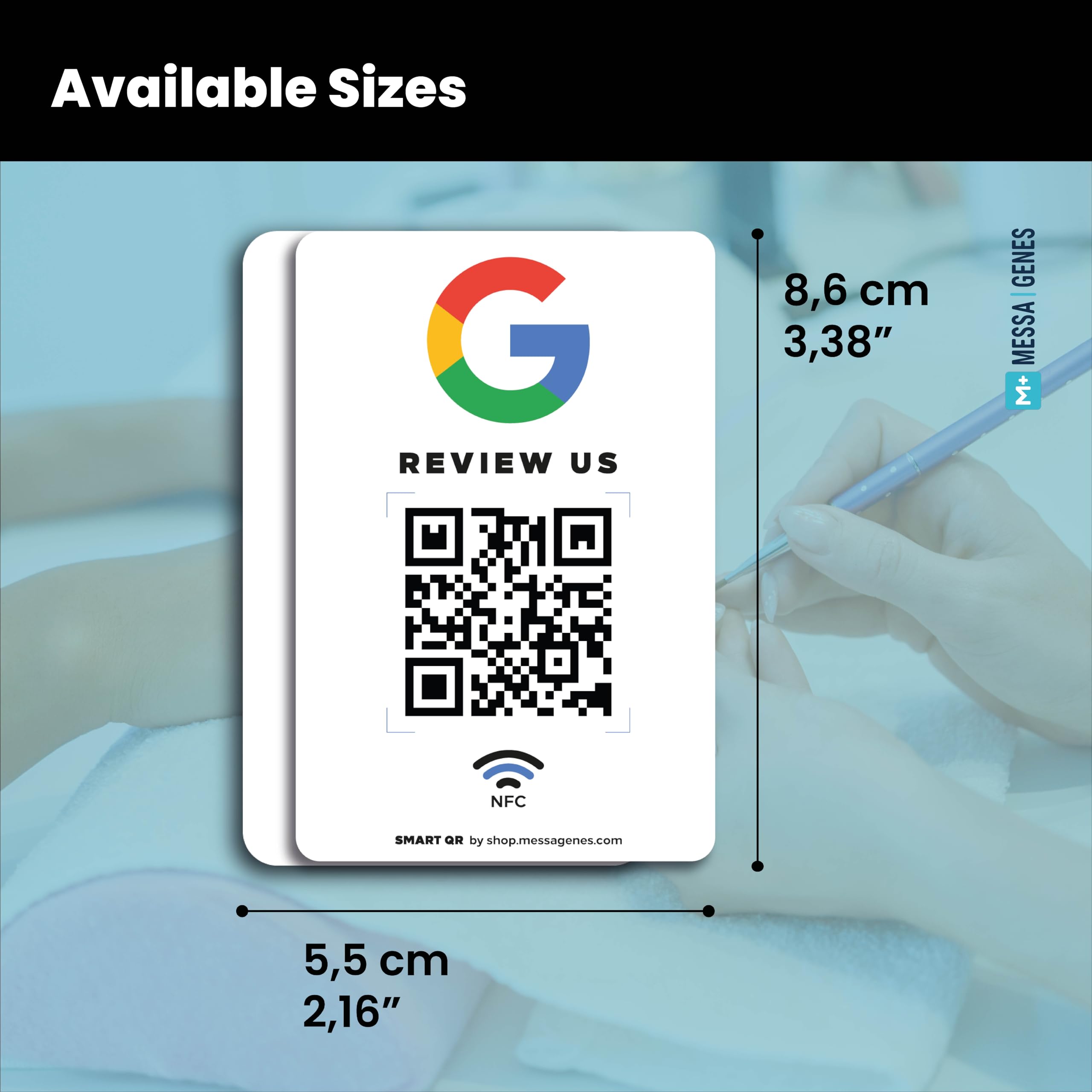 Reusable Review Tap Card for Google Reviews – 5-Cards Pack – QR & Tap ...