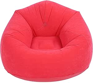 Inflatable Lounger Air Sofa, Flocking PVC Inflatable Couch Portable ...