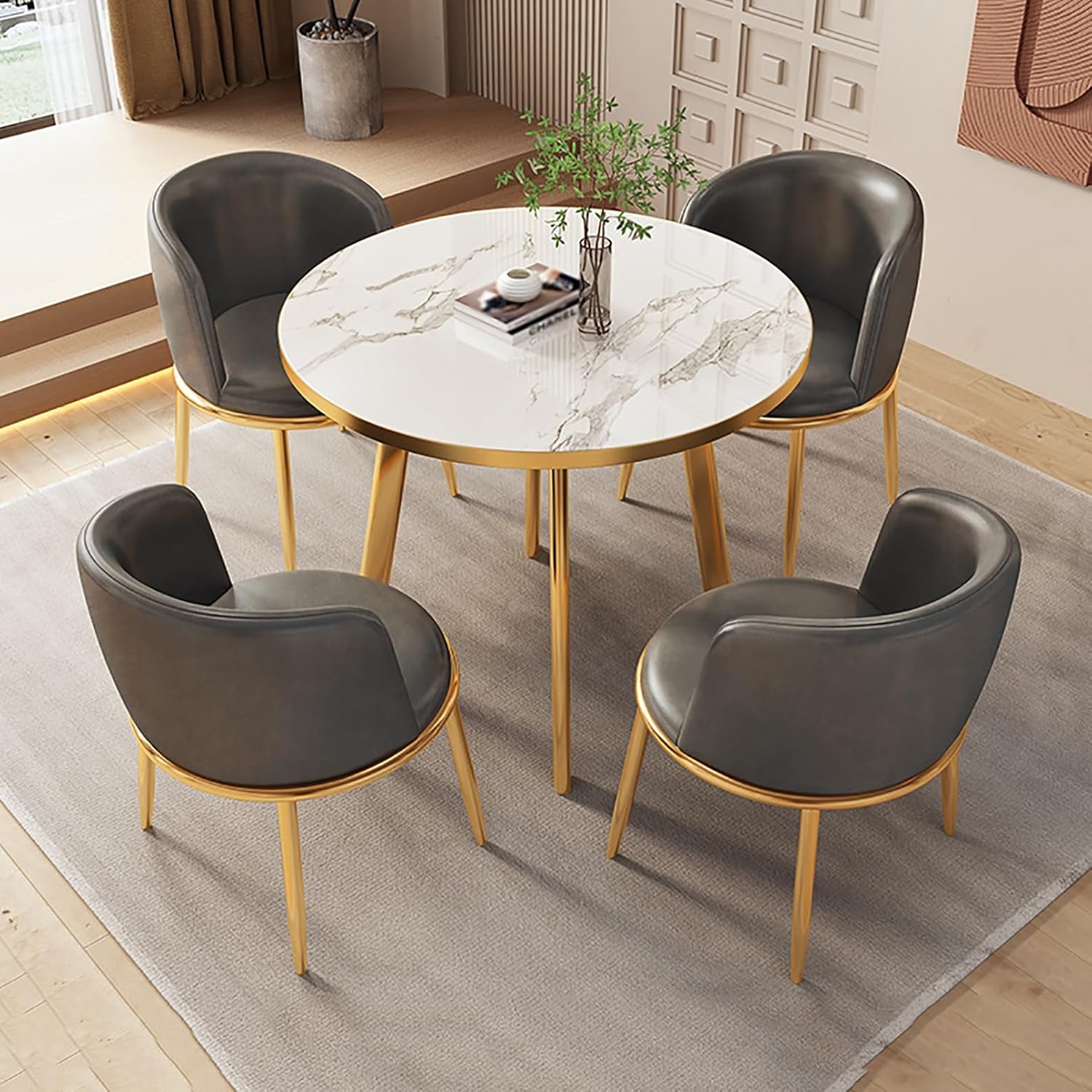 Amazon.com: Office Conference Table Small Meeting Room Table,Reception ...