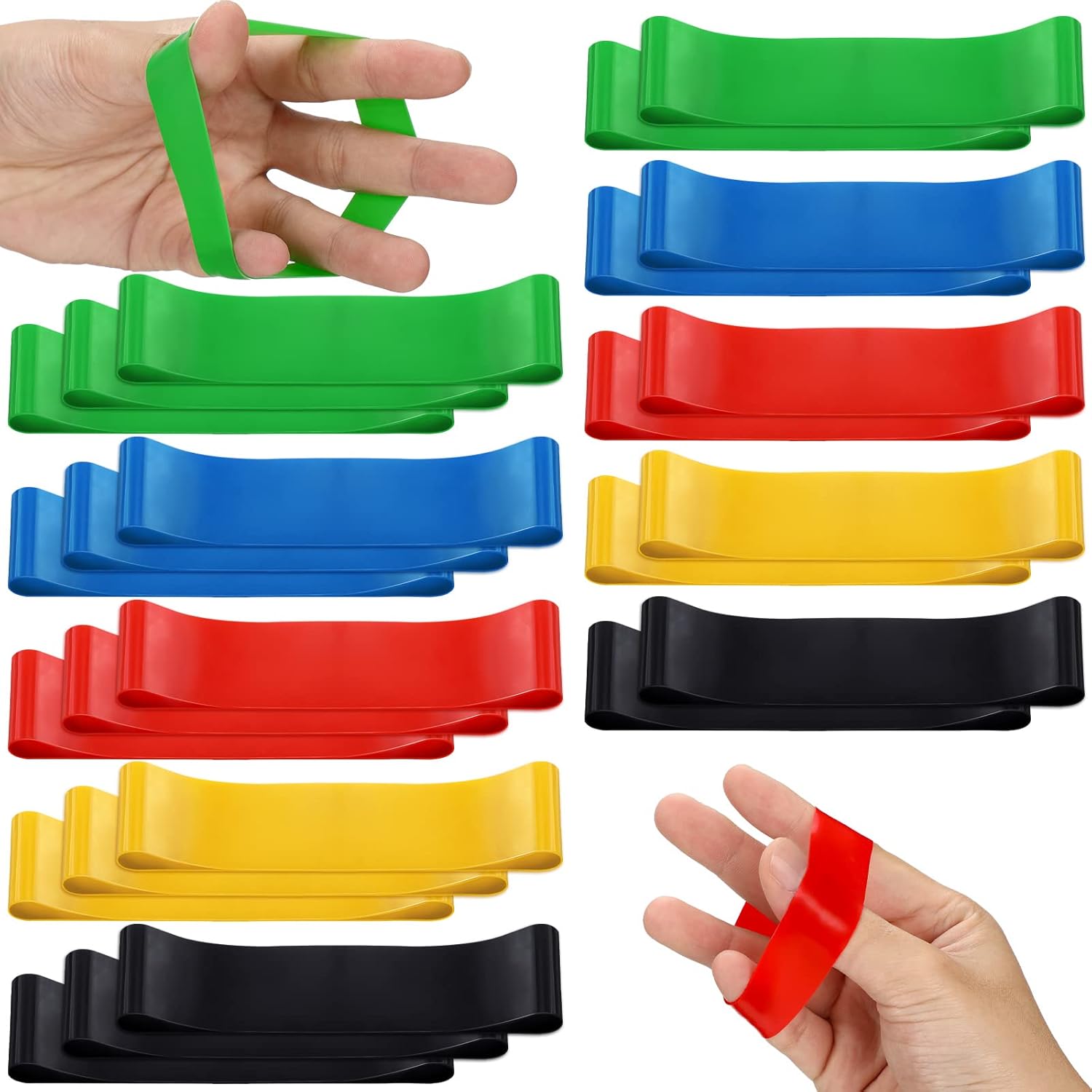 Amazon.com : 25 Pcs Hand Resistance Bands Finger Resistance Bands ...