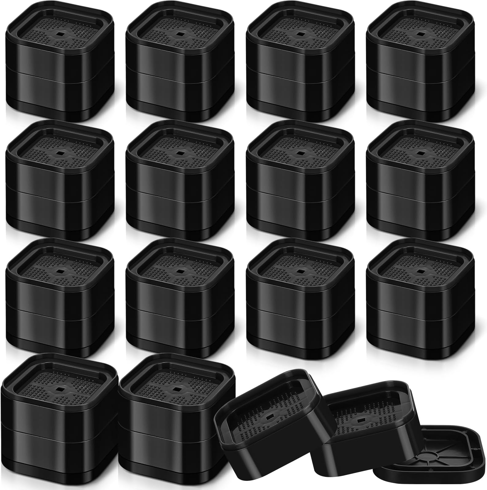 Amazon.com: Treela Set of 16 Round Bed Risers Heavy Duty Furniture ...