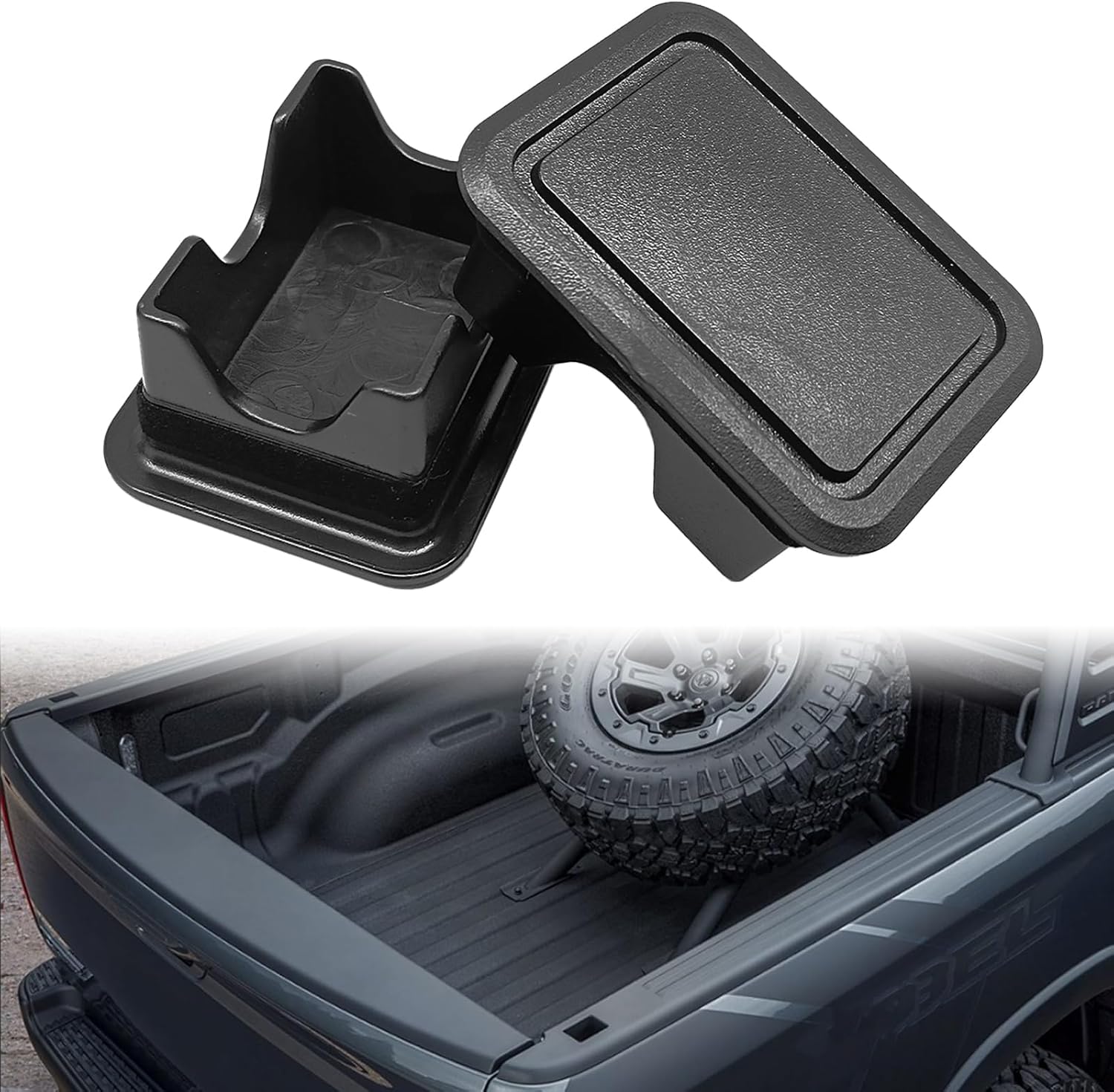 Amazon.com: Icyhaws Ram 1500 Rear Bed Rail Stake Pocket Covers, Rear ...