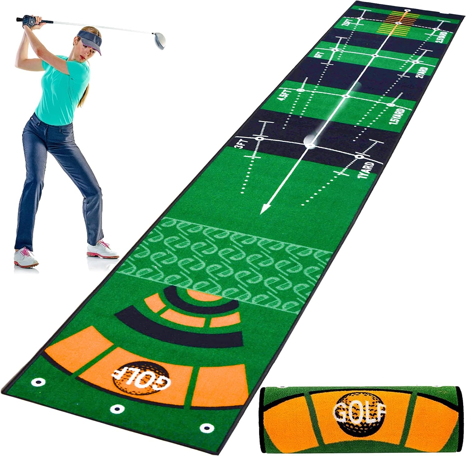 Amazon.com : Golf Putting Green Mat, Putting Matt for Indoors Home Use ...