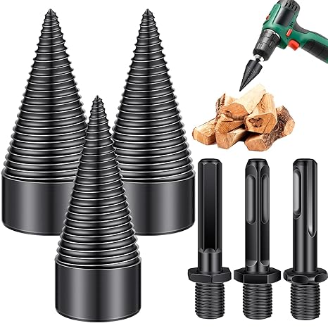 Amazon.com : Gisafai 6 Pcs Firewood Log Splitter Drill Bit Wood ...