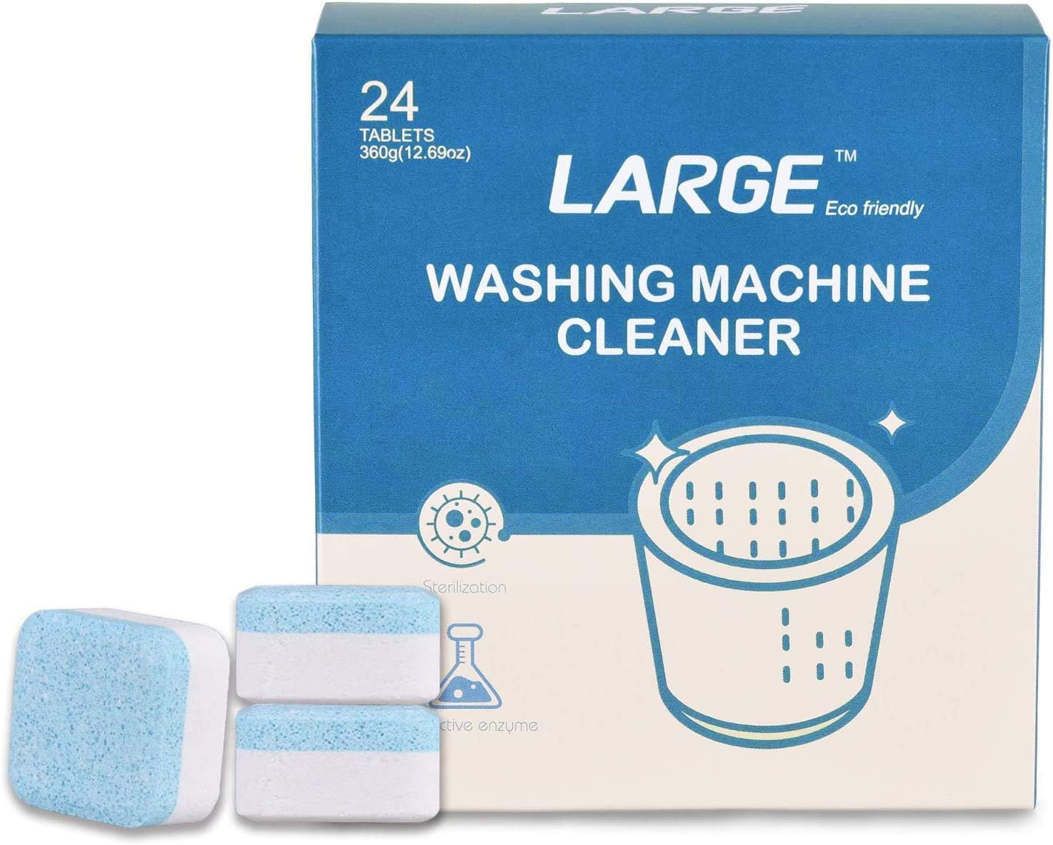 Amazon.com: Washing Machine Cleaner, Solid Washer Cleaner, Deep ...