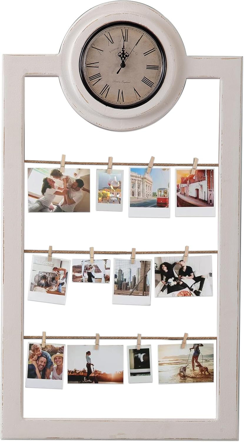Amazon.com: SOFE Valentine Day Wood White Frame Collage Picture Board ...