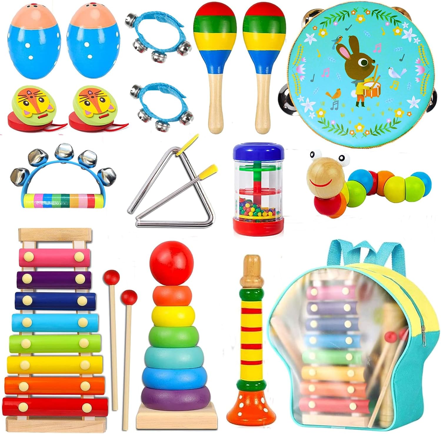 Kids Musical Instruments Sets, Toddler Musical Instruments,Wooden ...