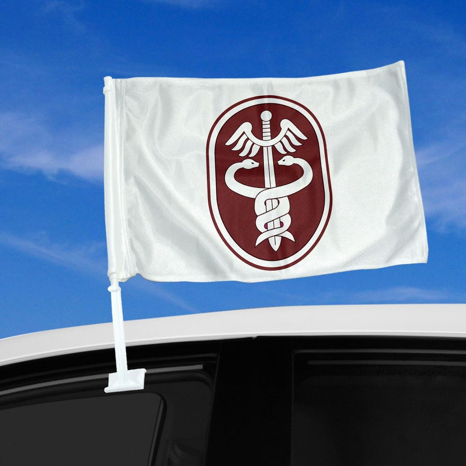 Amazon.com : Double Sided Car Flag - 12" x 15" with US Army Medical ...