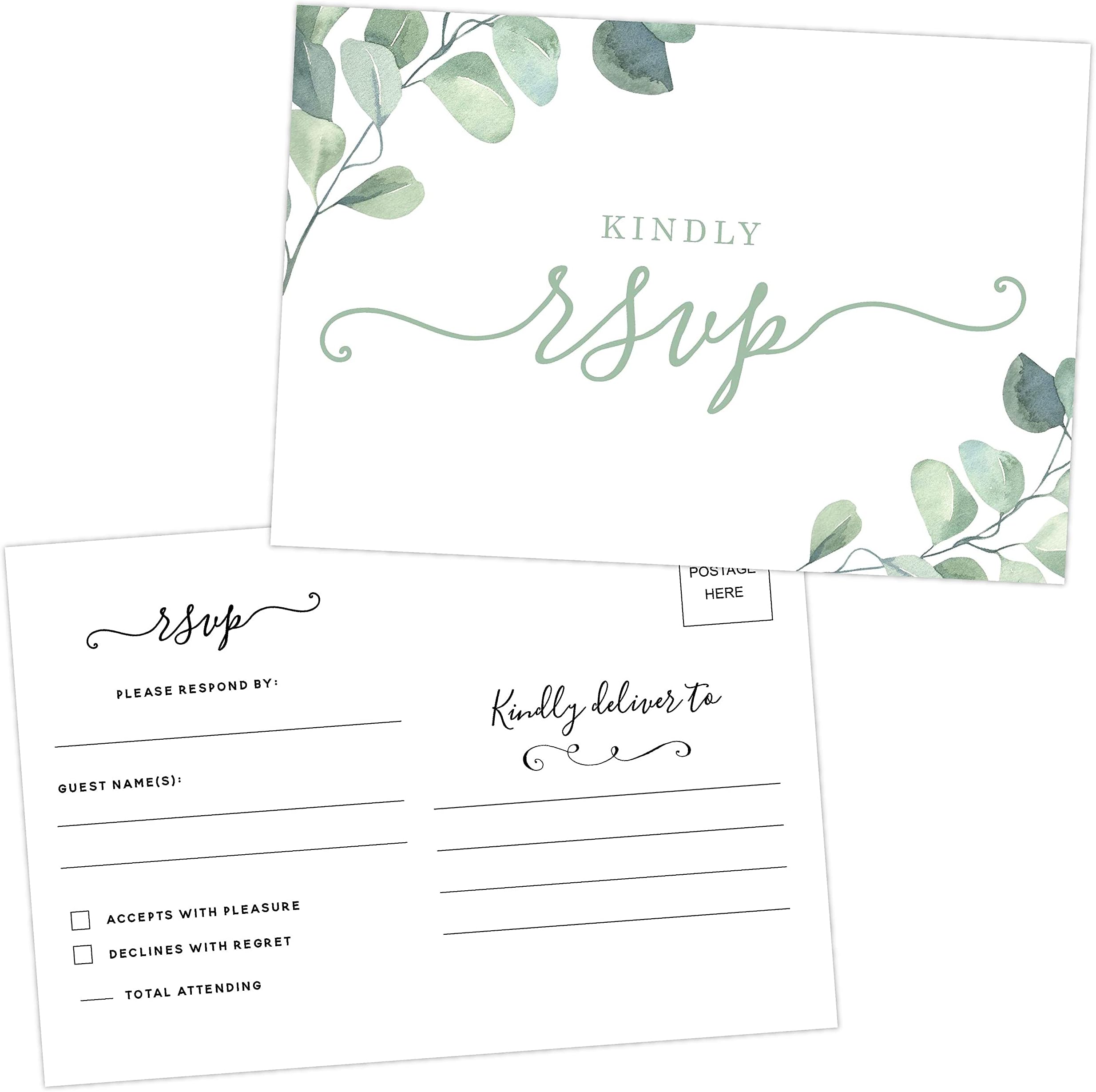 Amazon.com : 321Done RSVP Postcards (Set of 50) Red Roses Floral 4" x 6 ...