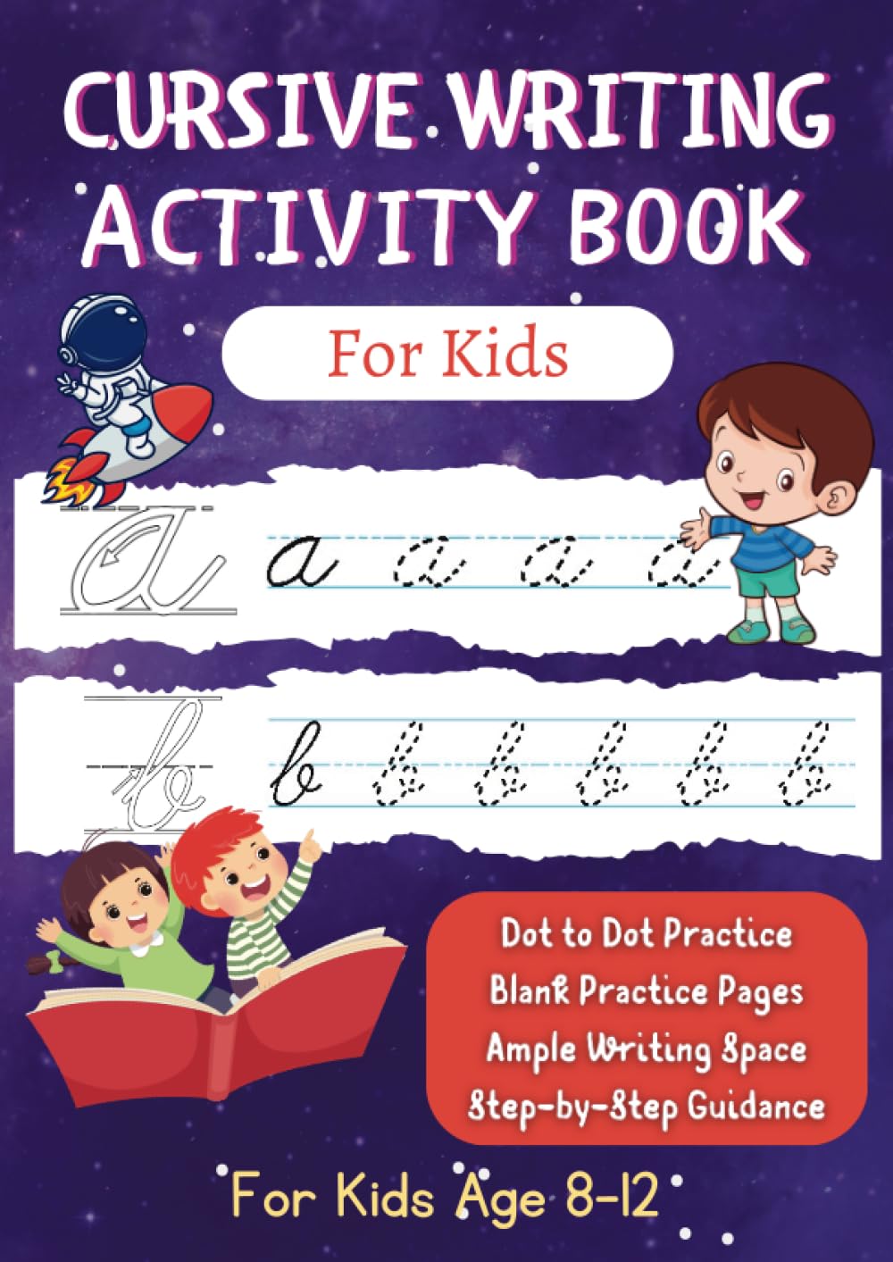 Cursive Writing Activity Book for kids: Cursive writing dot to dot ...