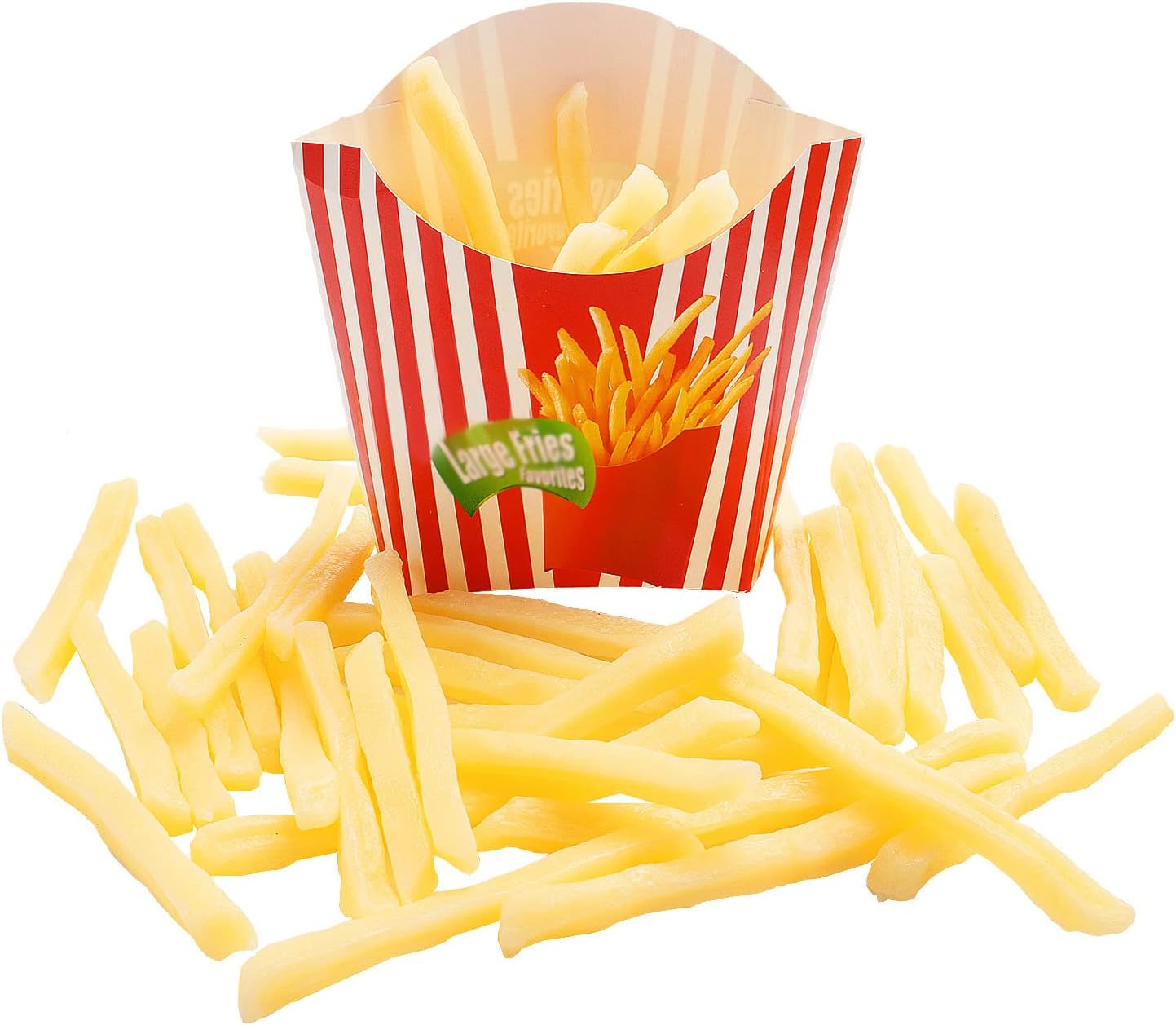 Amazon.com: Hiawbon 50 Pcs Fake French Fries Artificial French Fries ...