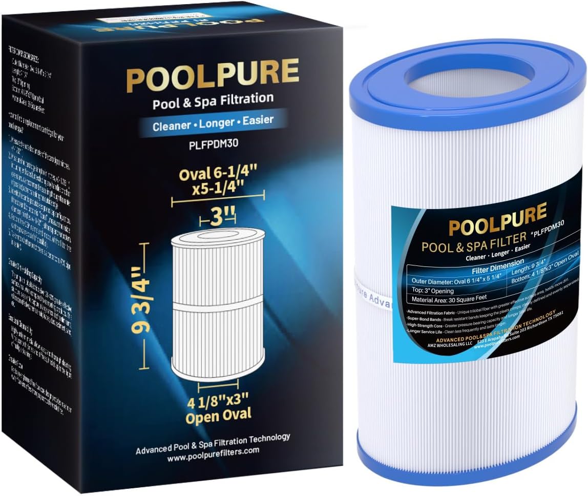 Amazon.com : POOLPURE Oval Filter Spa Filter PDM30 for Dream Maker Hot ...