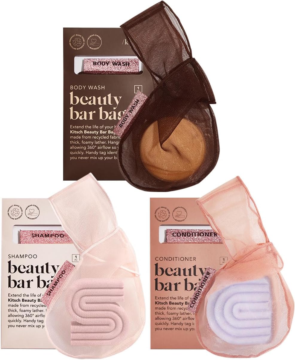 Amazon.com : Nuanchu 4 Pcs Shampoo Bar Conditioner Bag Shampoo Bar Mesh ...