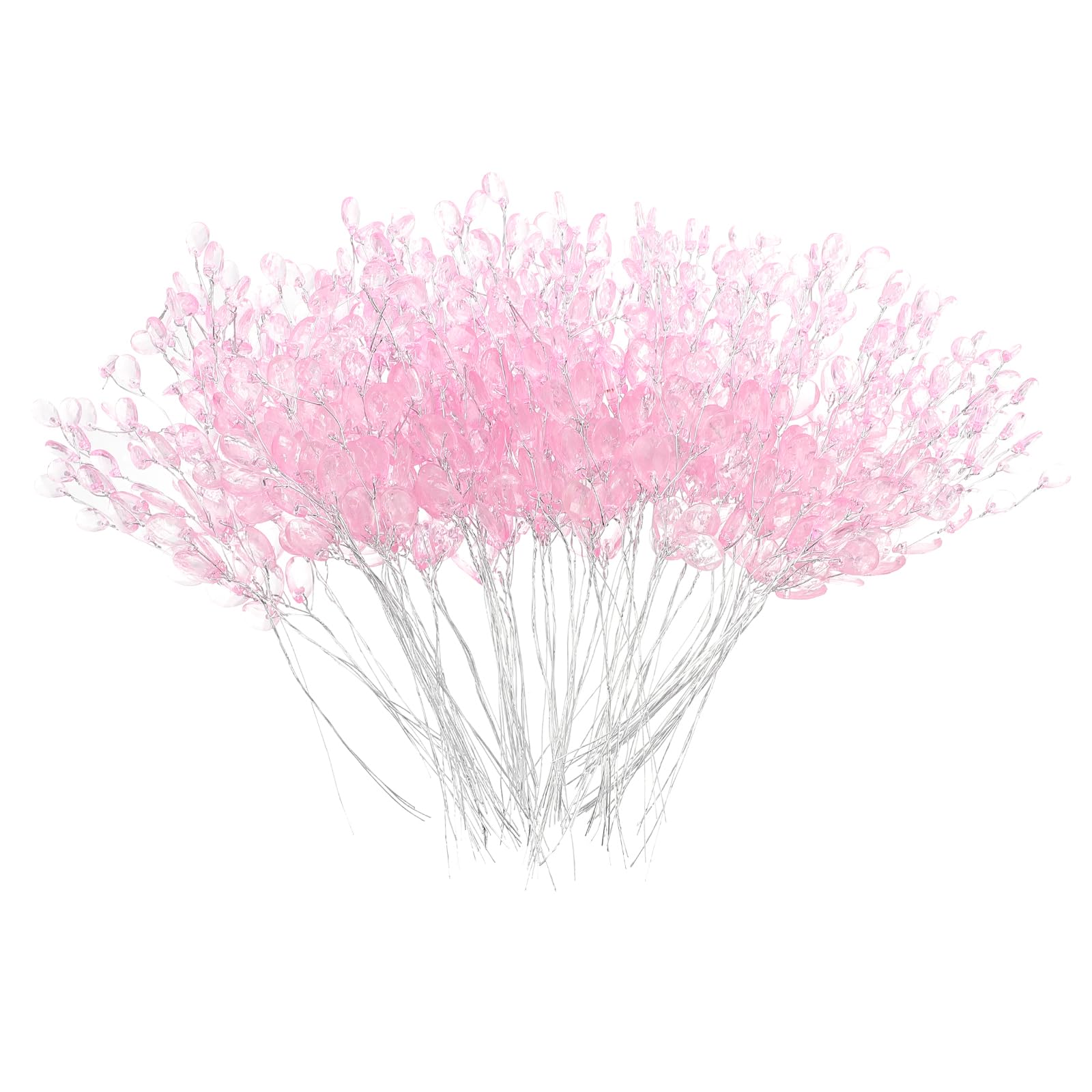 Amazon.com: 50PCS Acrylic Bead Drop Stems Crystal Floral Picks ...