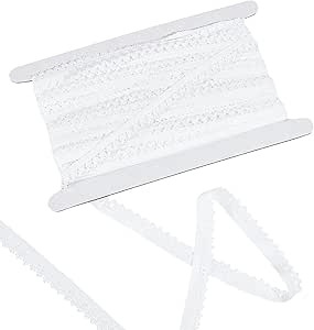 Amazon.com: GORGECRAFT 20 Yards Elastic Lace Trim 13mm Wide White ...