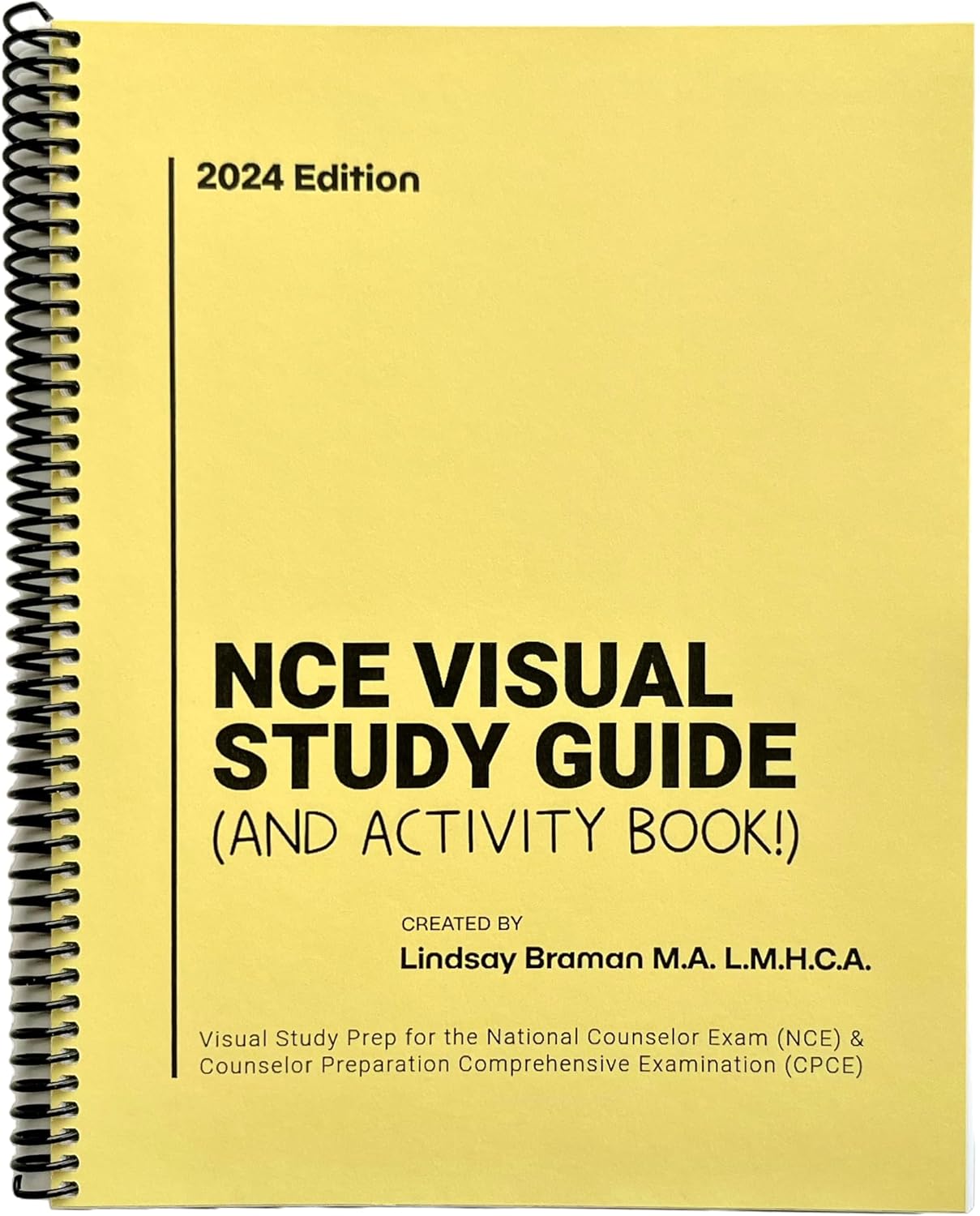 NCE Visual Study Guide & Activity Book by Lindsay Braman - Spiral-Bound ...