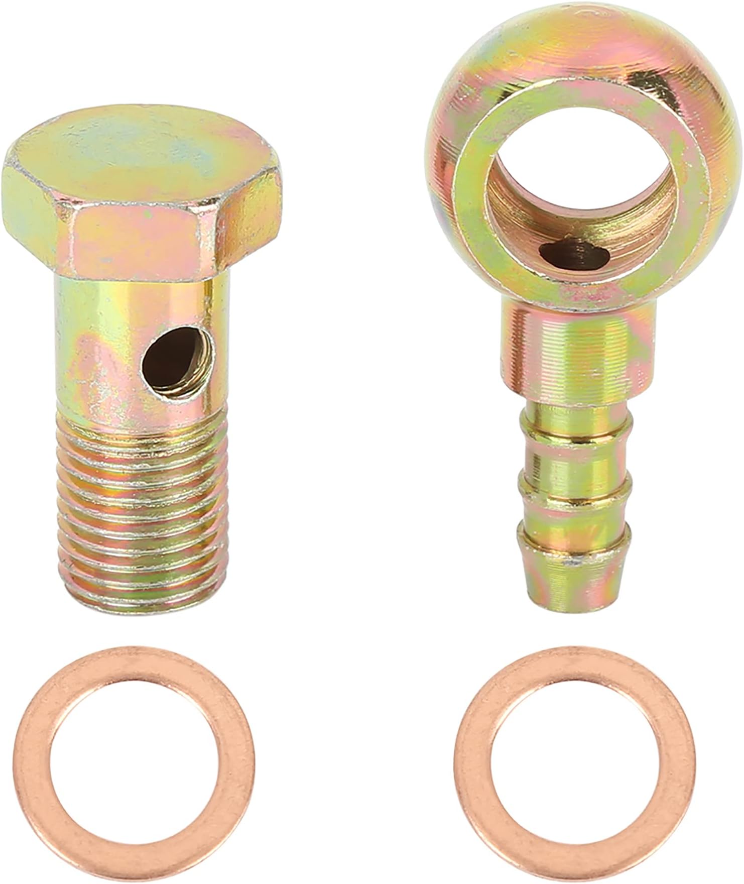 Amazon.com: X AUTOHAUX 2 Sets 10mm Diameter Banjo Hose Barb Bolt ...
