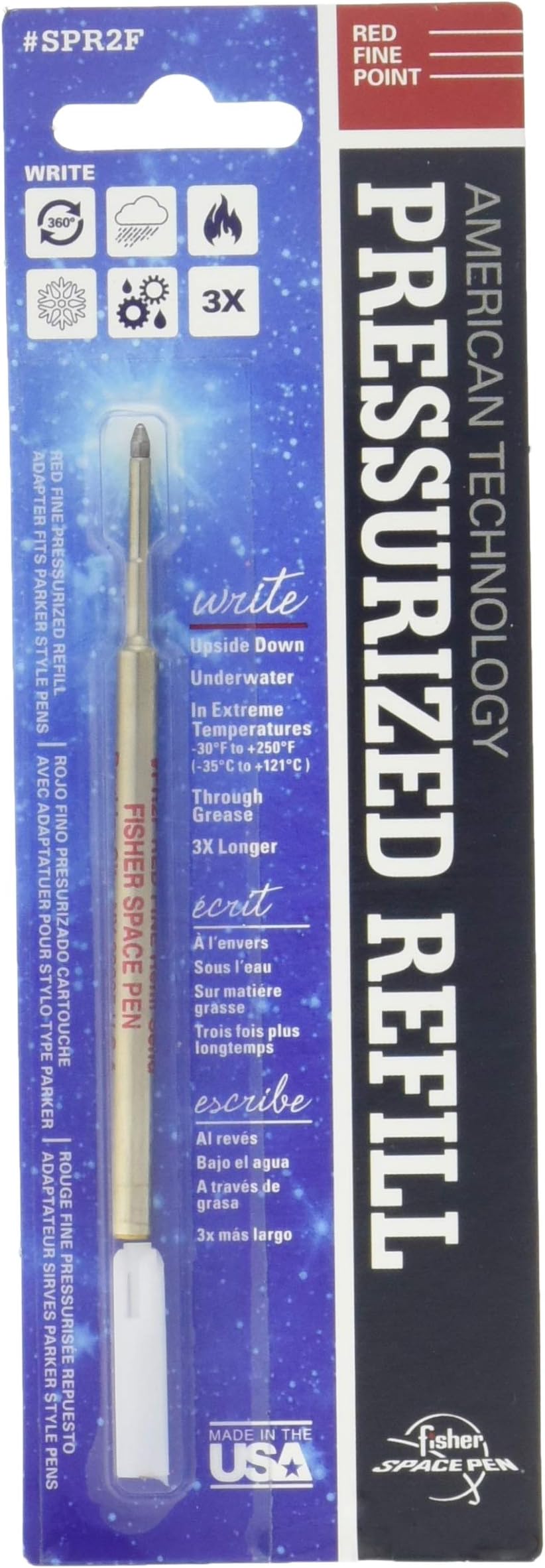 Amazon.com : Fisher Space Pen Point Pressurized Refill, Purple Medium ...