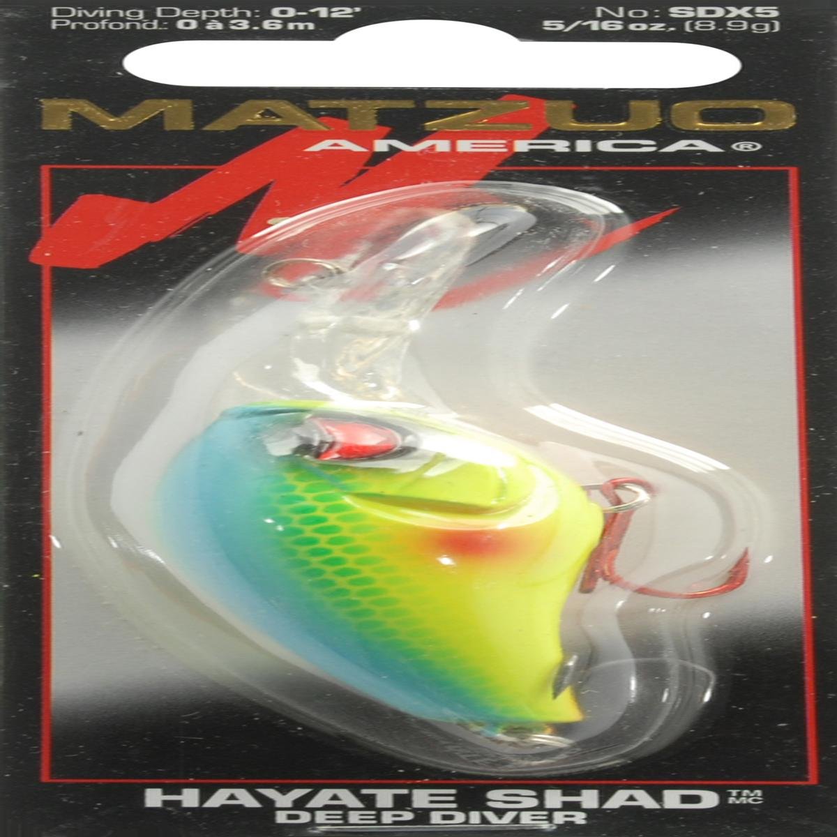 Matzuo Hayate Crank Shad Crankbait, Chartreuse Blue Back/Orange Belly ...